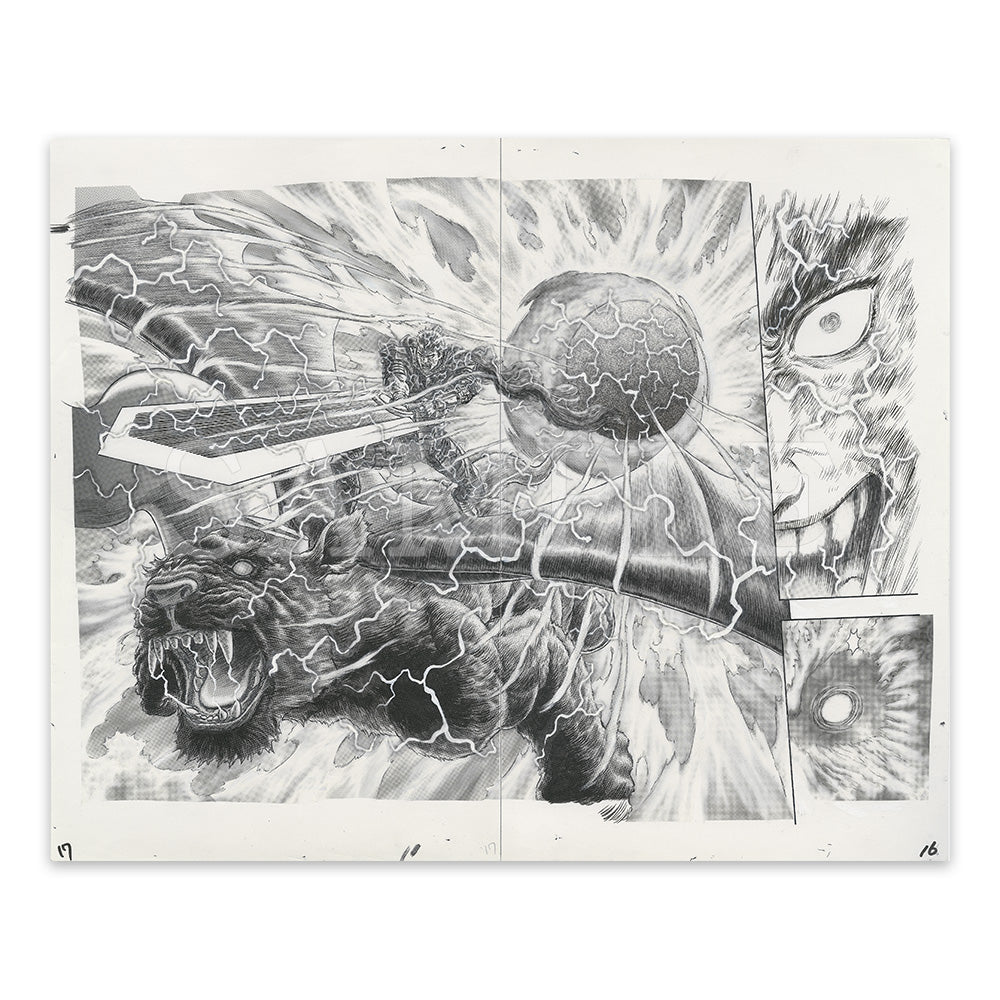 Manuscript Sheet (P) - Zodd and Guts - Berserk Exhibition– JapanResell